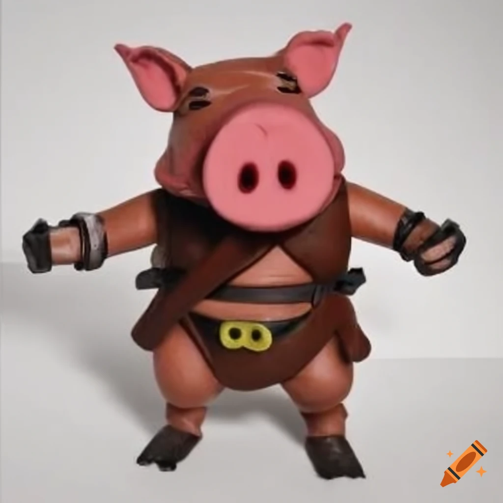 Ninja pig character artwork on Craiyon