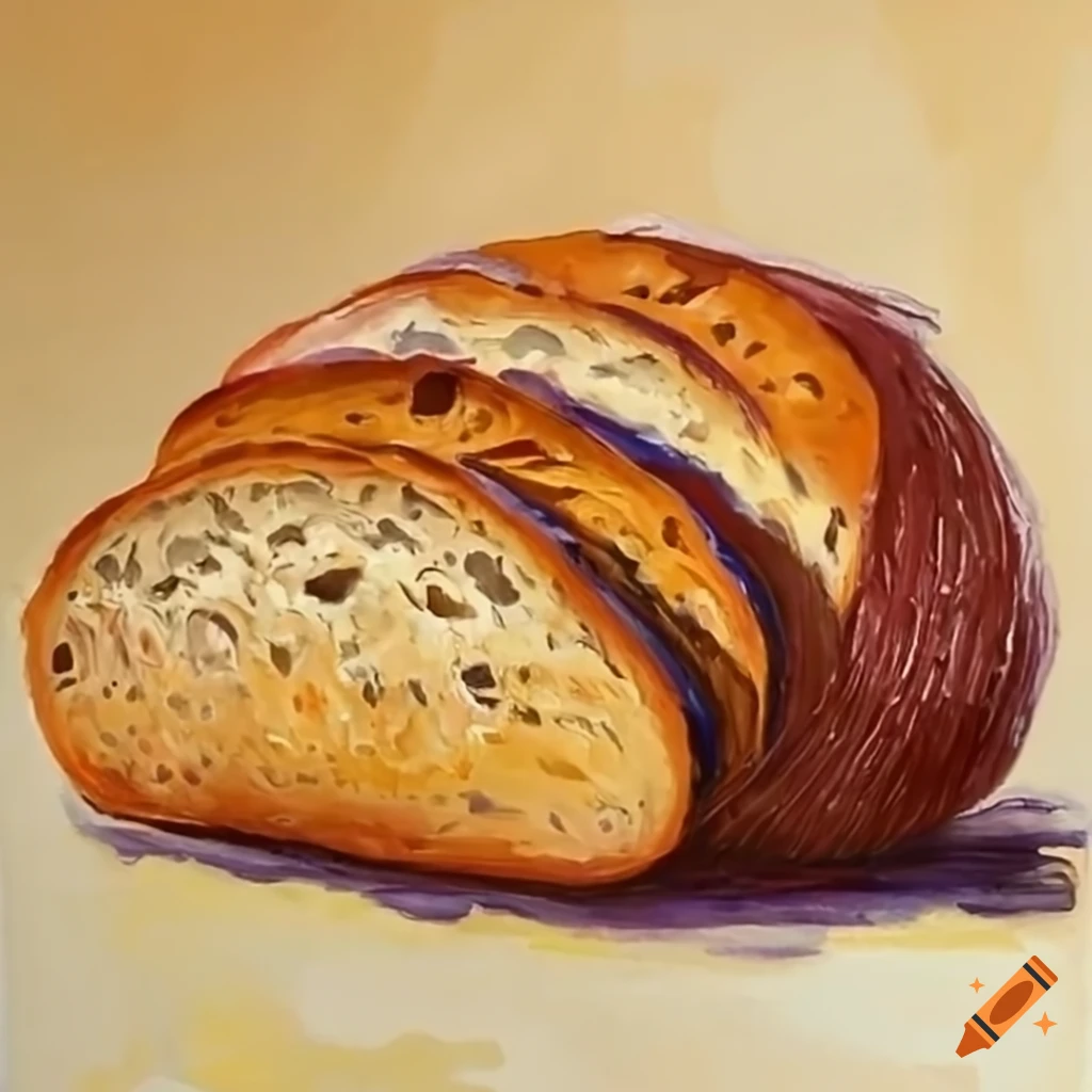 Drawing of bread on Craiyon