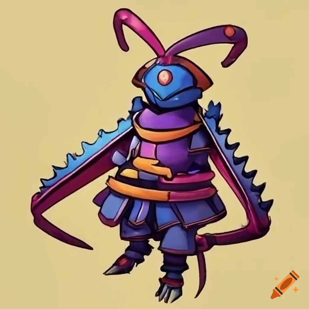 Bug samurai Pokemon on Craiyon