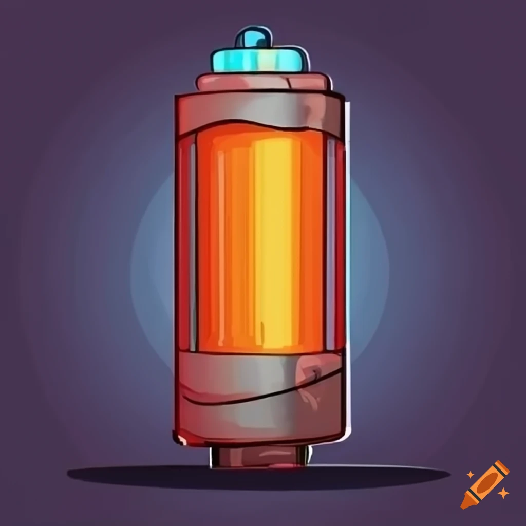 Cartoon-style sci-fi battery on Craiyon