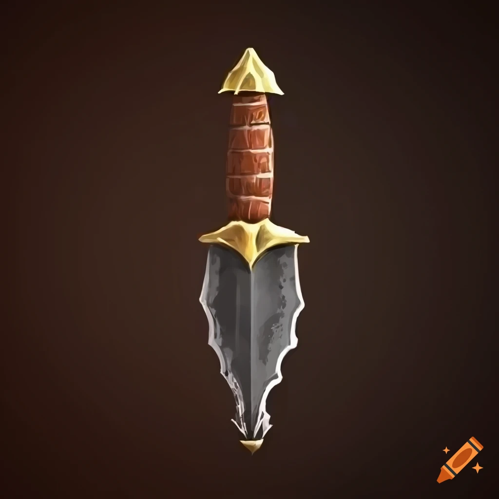 Medieval dagger icon for video game crafting on Craiyon