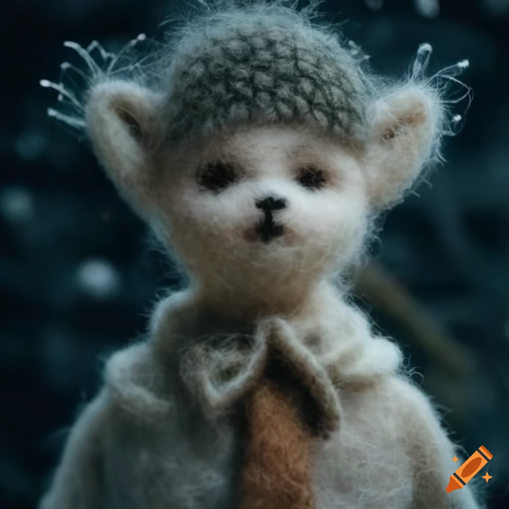 Needle felt winter creatures inspired by brothers grimm in retro film ...