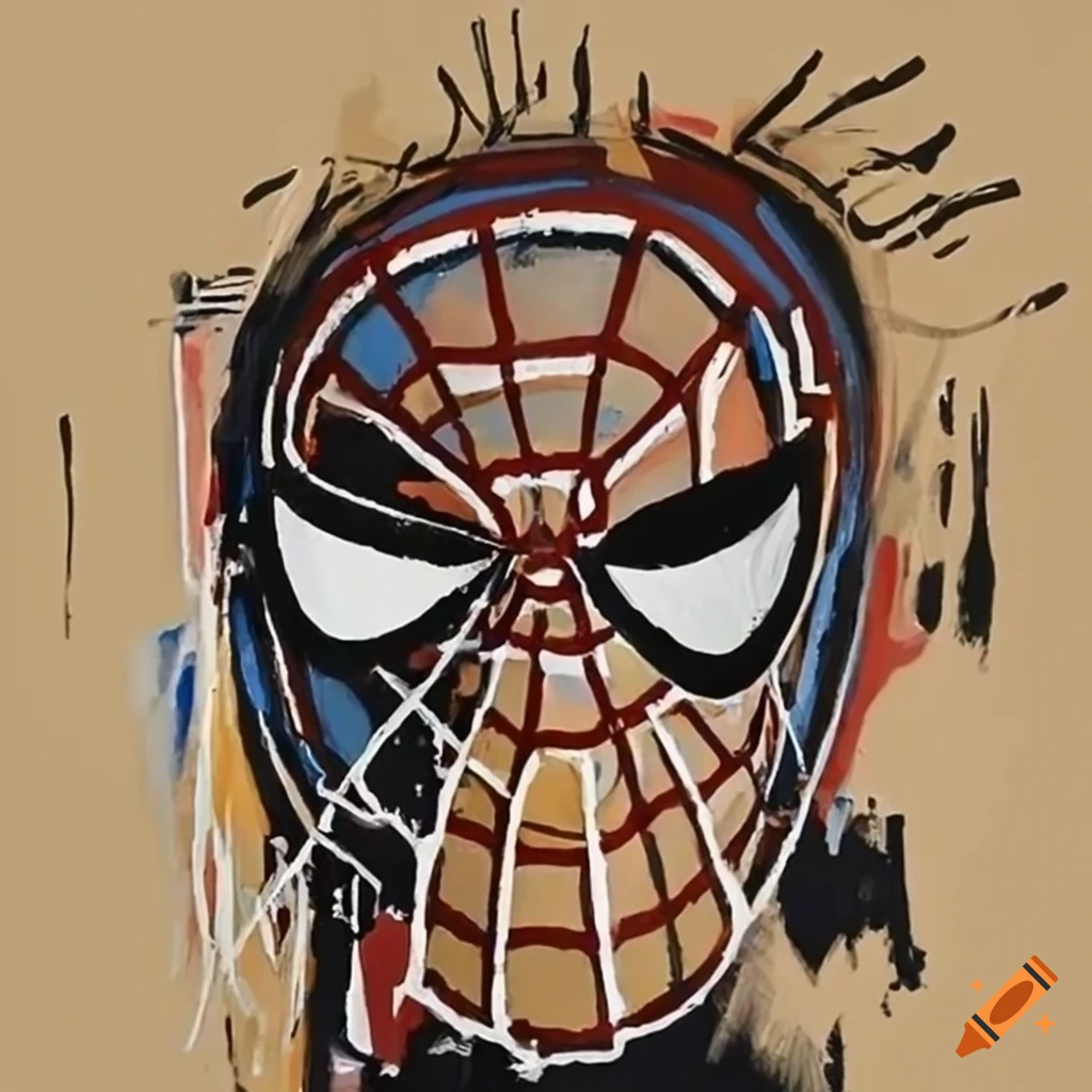 Spider-man artwork by jean-michel basquiat on Craiyon