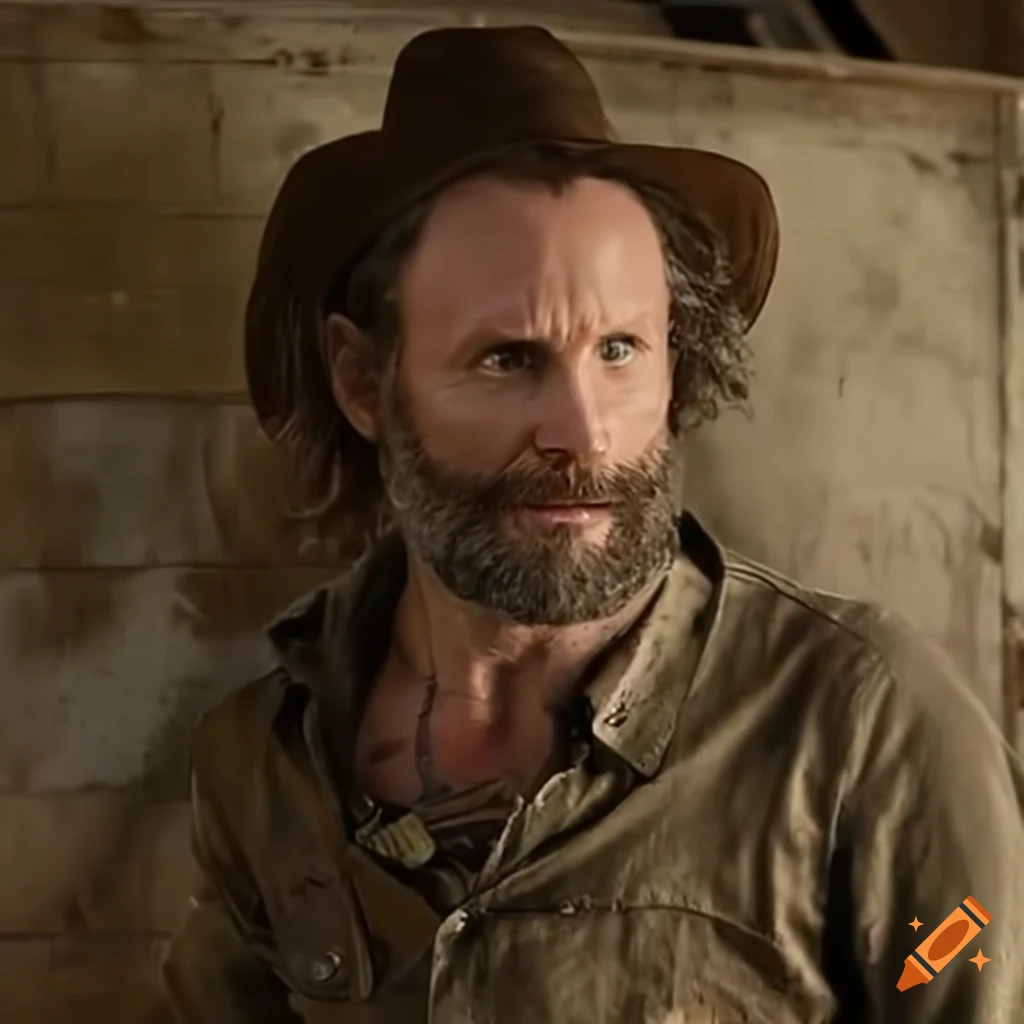 Cartoon depiction of a funny rick grimes character on Craiyon