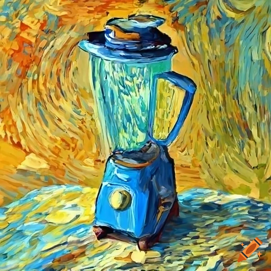 Kitchen blender painting in van gogh style on Craiyon