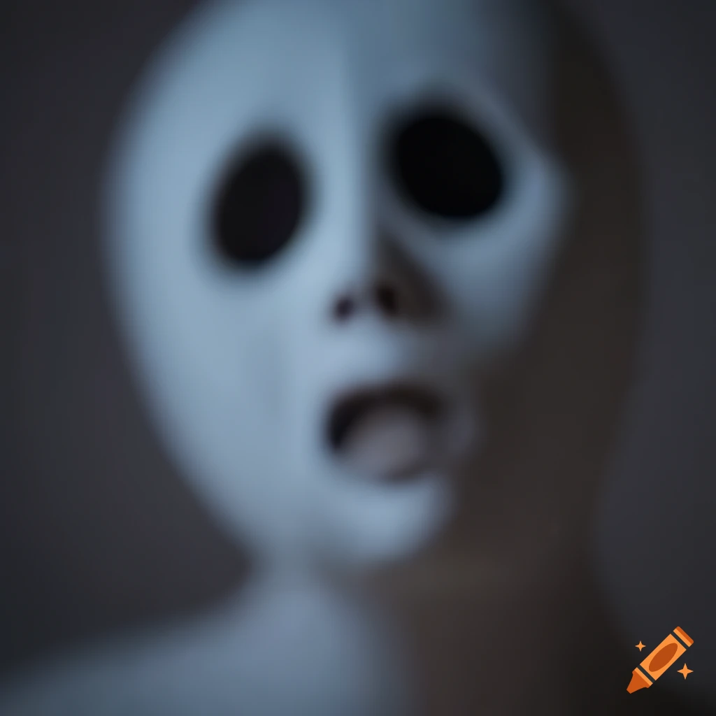 Close up of a ghost's head on Craiyon