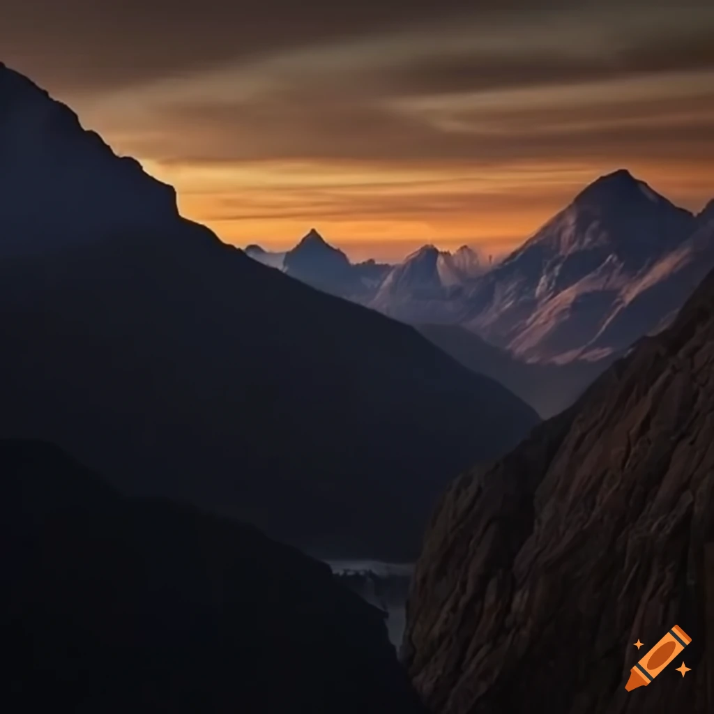 Mountain landscape on Craiyon