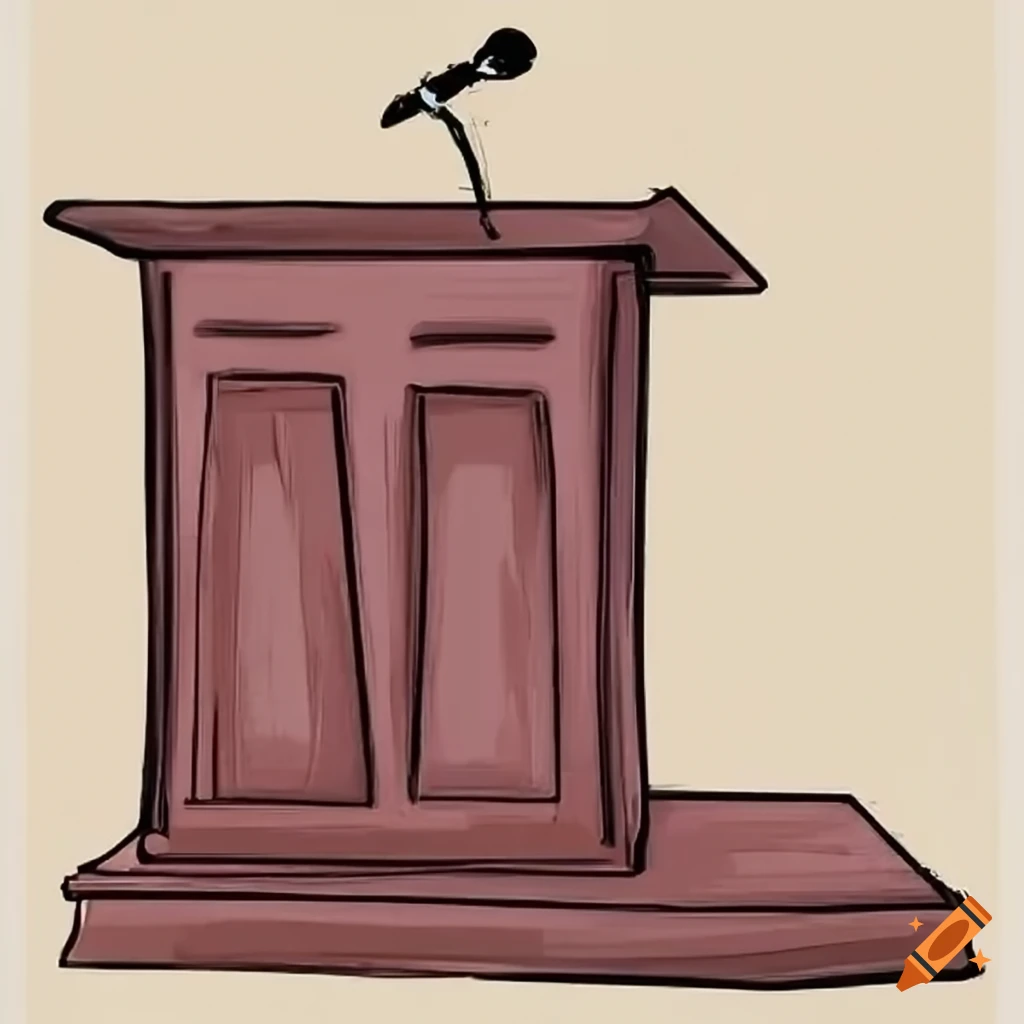 Debate lectern on Craiyon