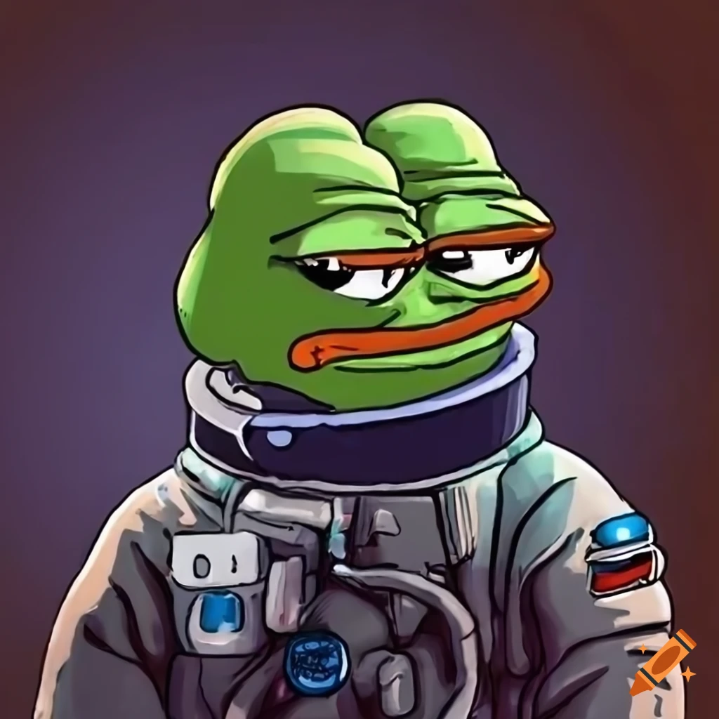 Pepe the frog astronaut on Craiyon
