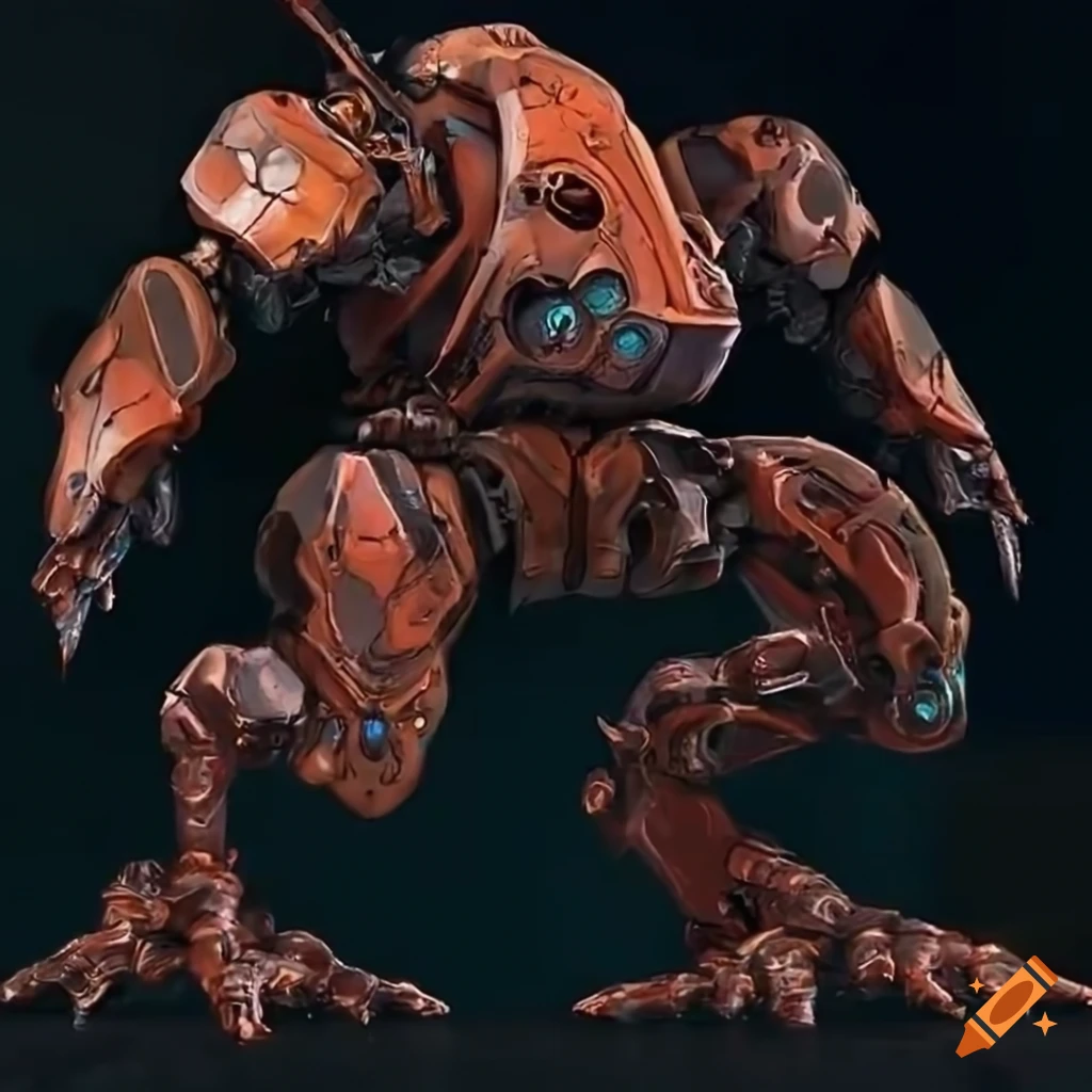 Exceptional high definition details of a stunning mech on Craiyon
