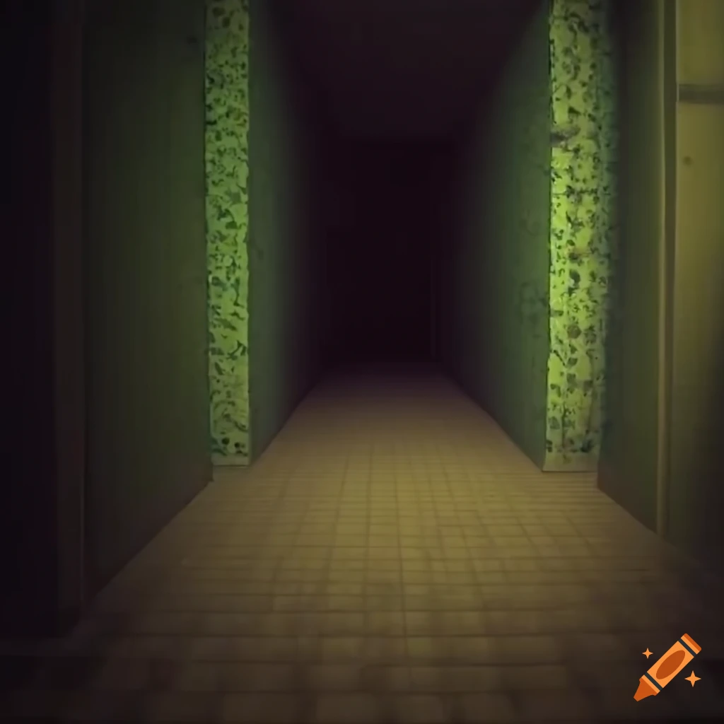 Eerie backrooms with VHS, liminal poolrooms, and bright sunlight in a ...