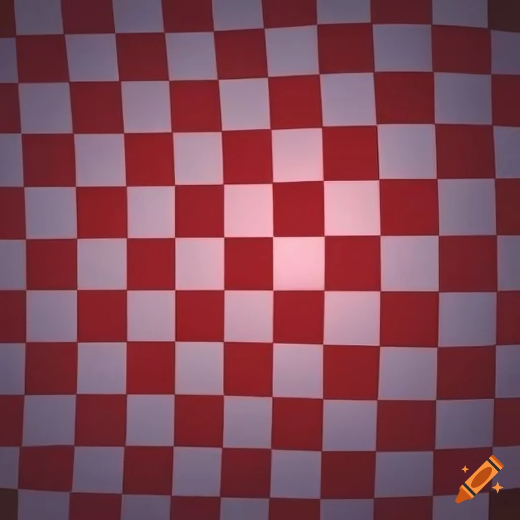Red and white wavy checkerboard pattern on Craiyon