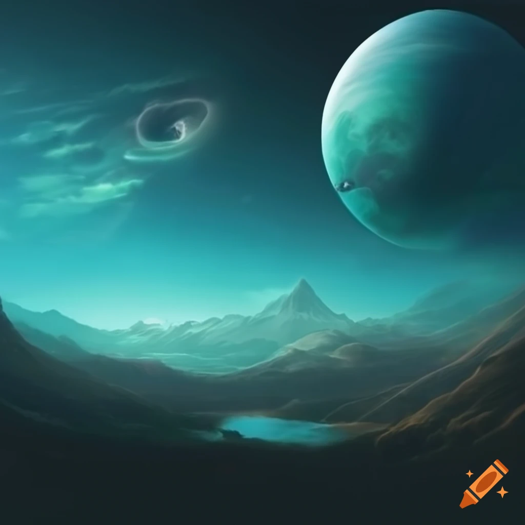 Beautiful alien landscape on Craiyon