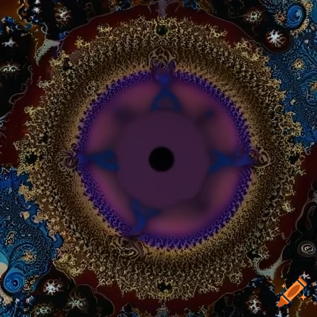 Mandelbrot set fractal structures in a 3d complex landscape on Craiyon