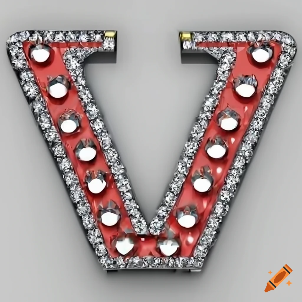 3d render of the letter w in vvs diamond font on Craiyon