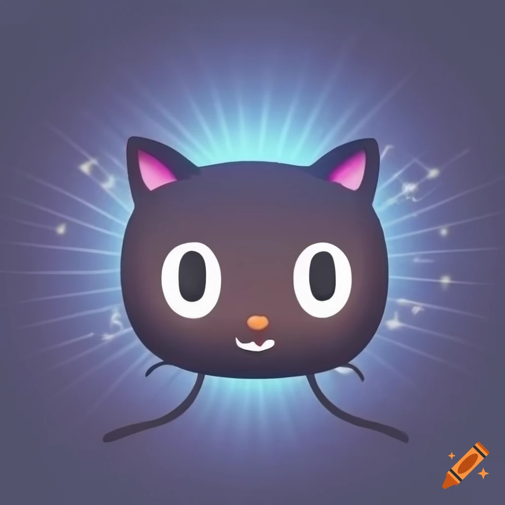 Github octocat wearing a cape on a white background on Craiyon