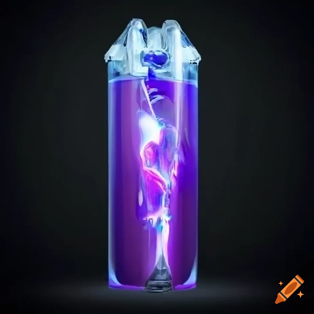 Concept art of a large conic plasma-filled specimen container on Craiyon