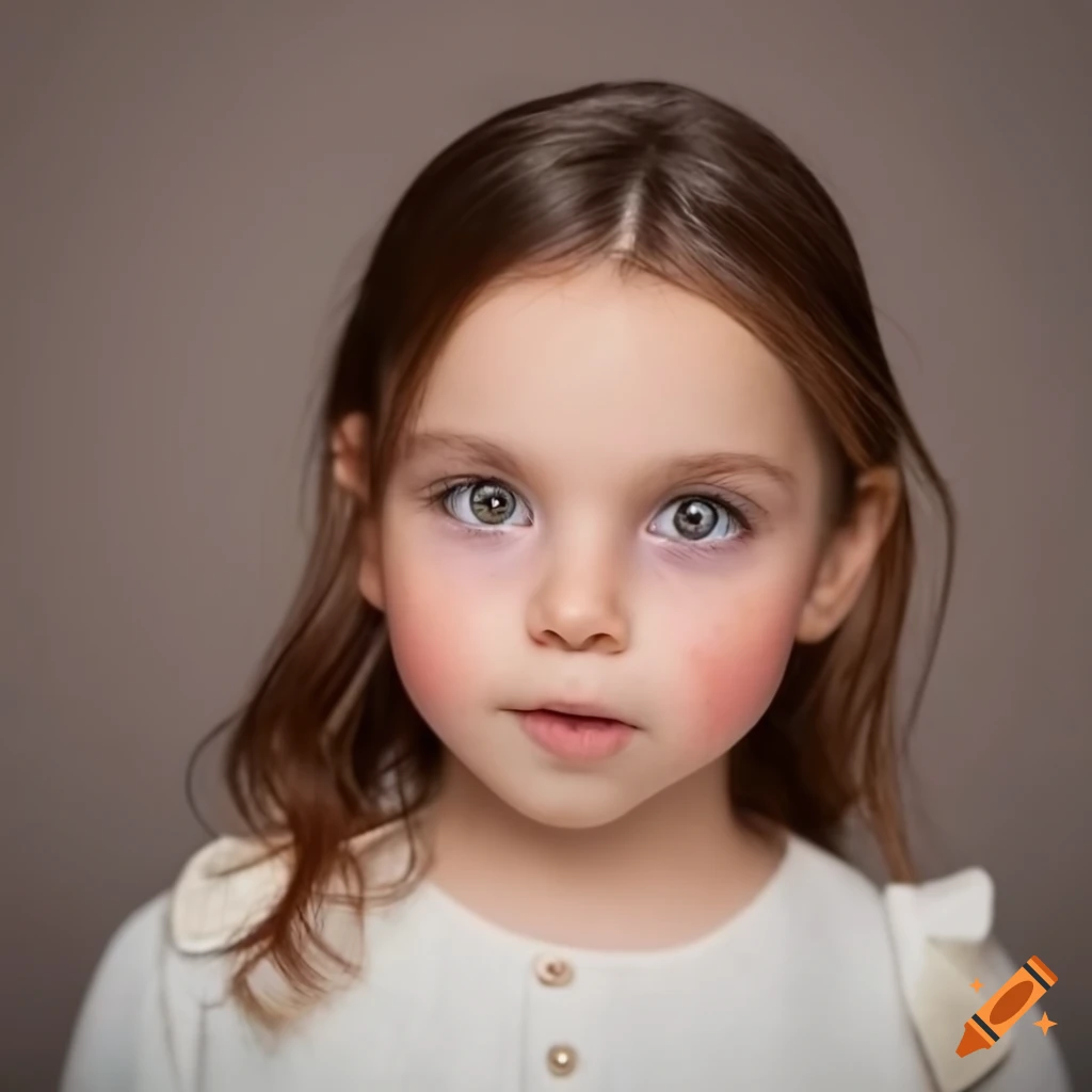 Description of a child: square face, wavy dark brown hair, almond ...