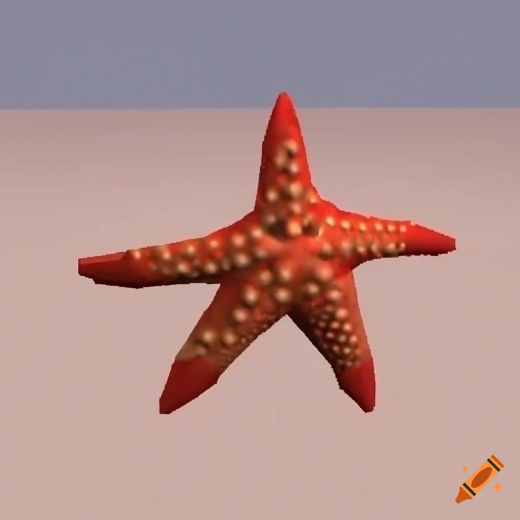 Polygonal 3d starfish on Craiyon