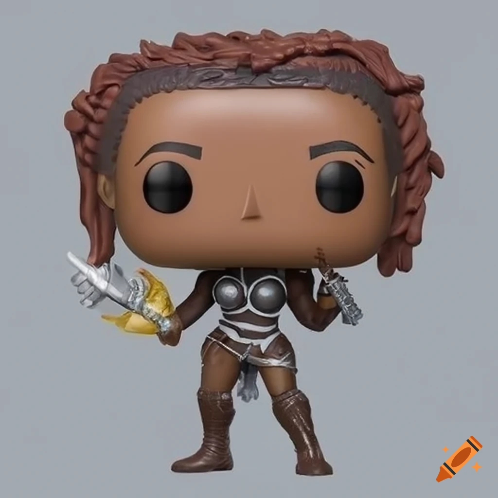 African female thor funko pop figurine on Craiyon