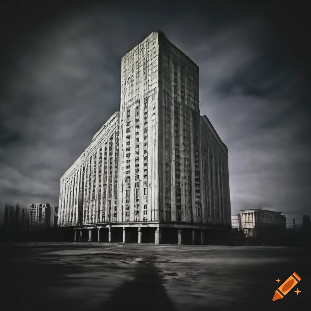 Old soviet-style research building on Craiyon