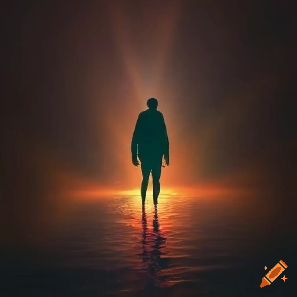 Palette of nature-inspired hues for outdoor experiences with lone man ...