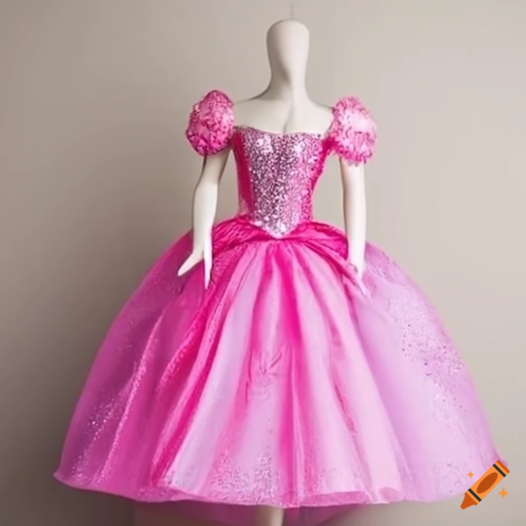 Glittering princess top on a mannequin on Craiyon