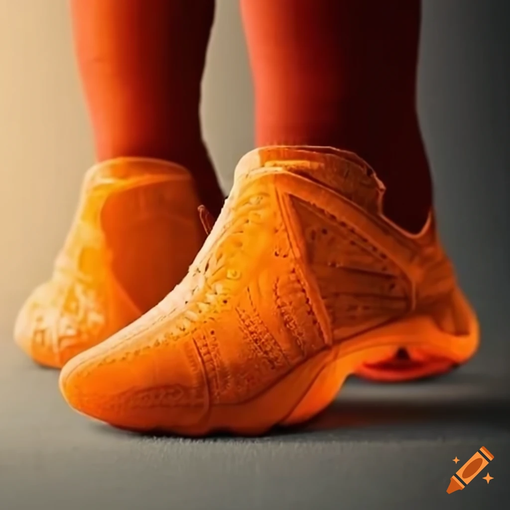 Golden shoe with a doritos design on Craiyon