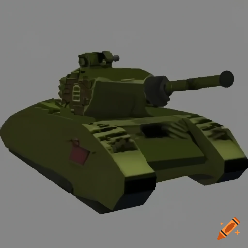 Polygonal 3d tank from n64 on Craiyon