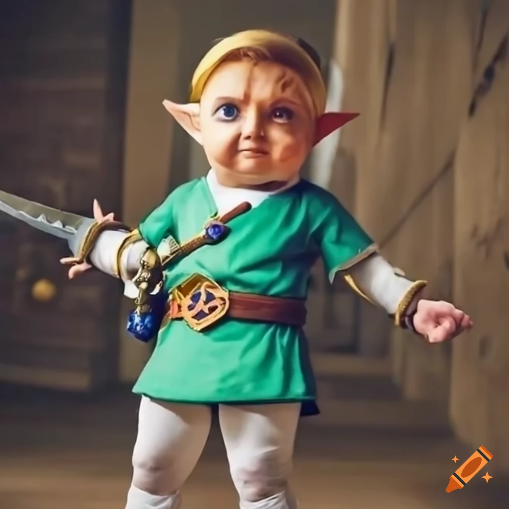 Hasbulla cosplaying as link from the legend of zelda wielding the ...