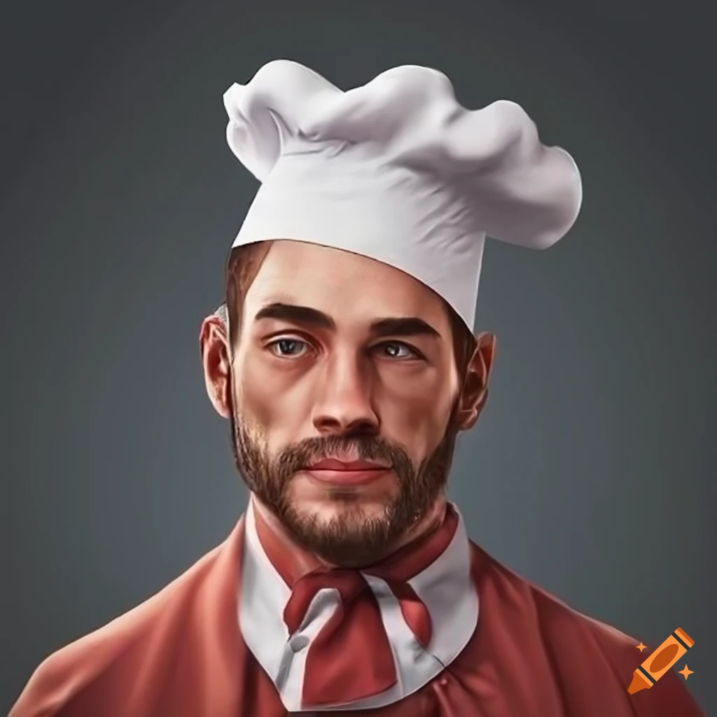 Photo realistic masculine male chef on Craiyon