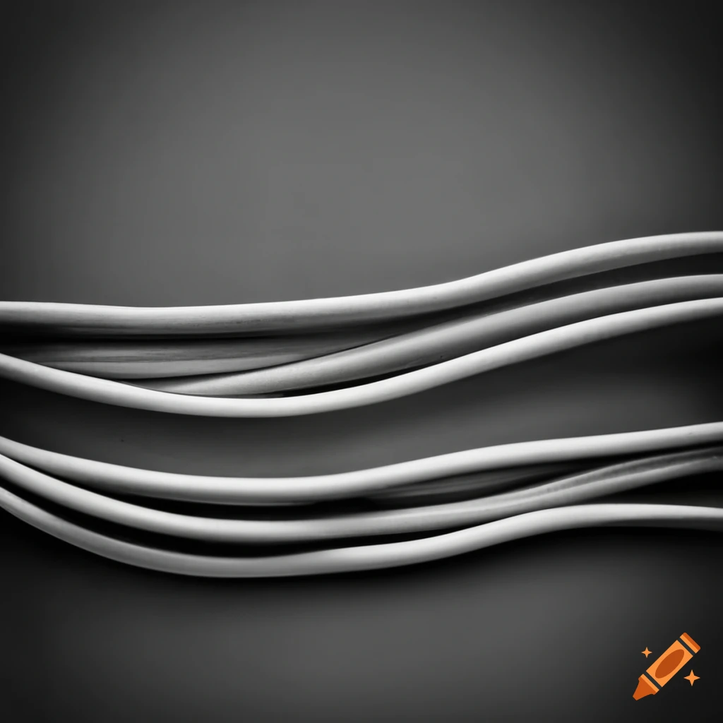 Minimalistic monochrome photograph of electric wires on Craiyon