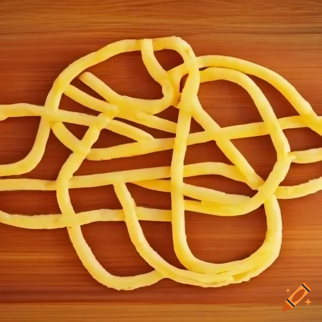 Hashtag symbol made of spaghetti on Craiyon