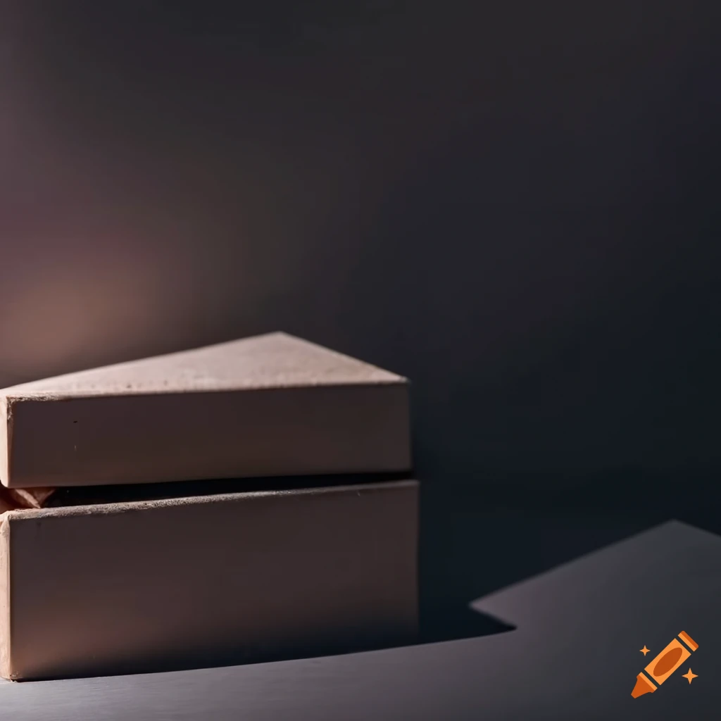 Unique ceramic objects in a dark hotel room with dramatic lighting on ...