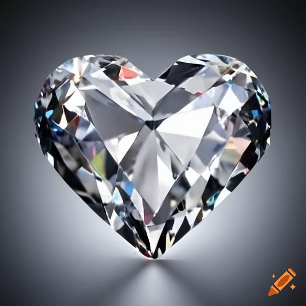 Heart-shaped diamond on Craiyon
