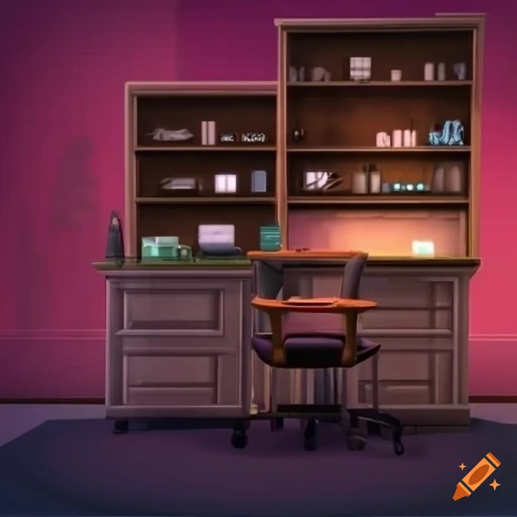 Sims 4 style office background on Craiyon