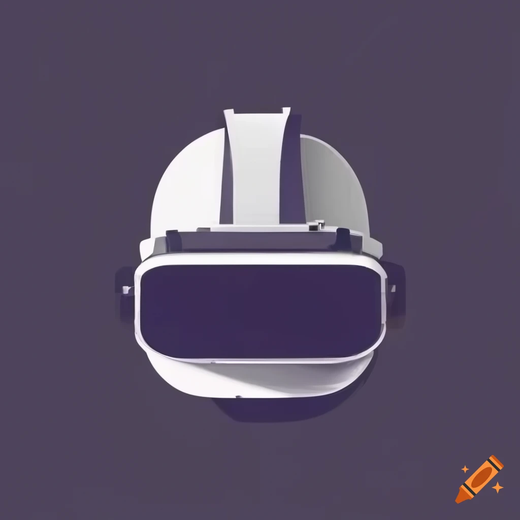 Minimalistic construction hard hat with vr goggles logo on Craiyon