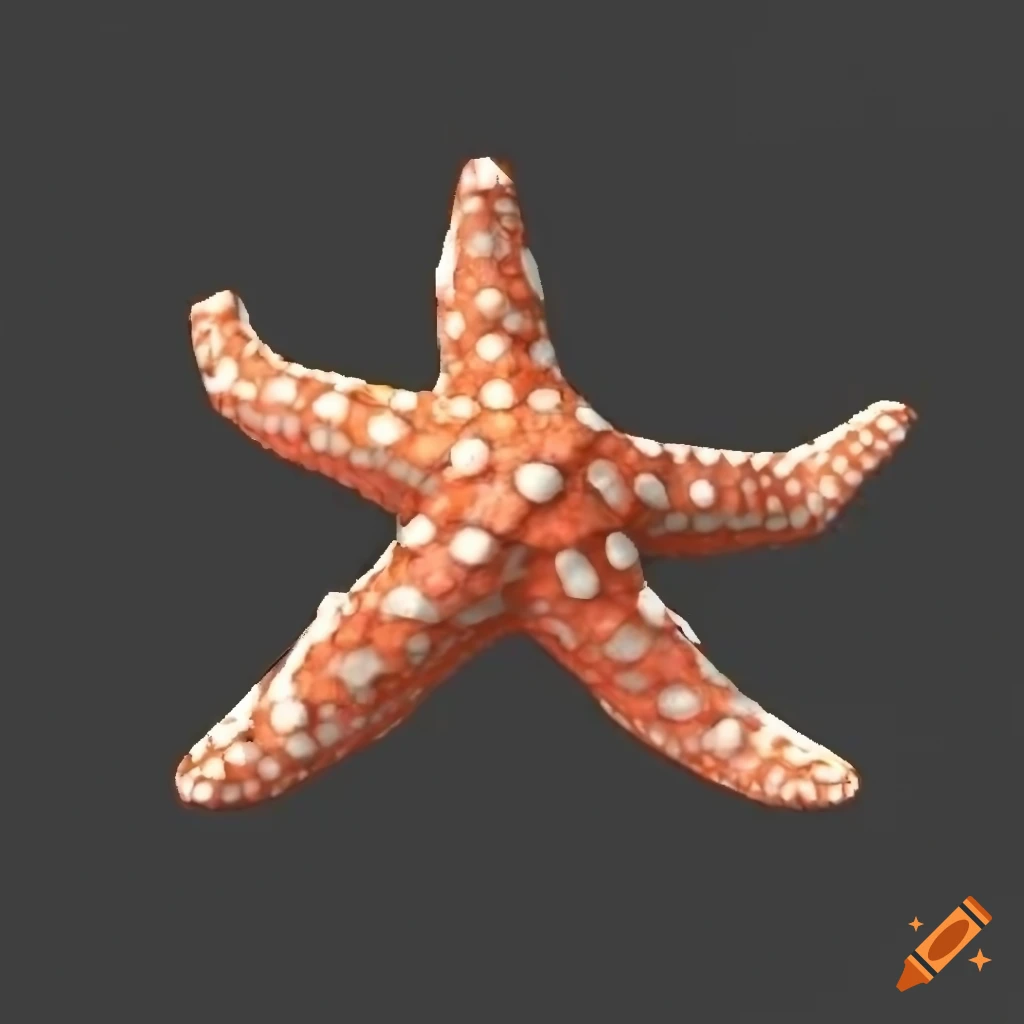 Polygonal 3d starfish from the 1993-97 dos era on Craiyon
