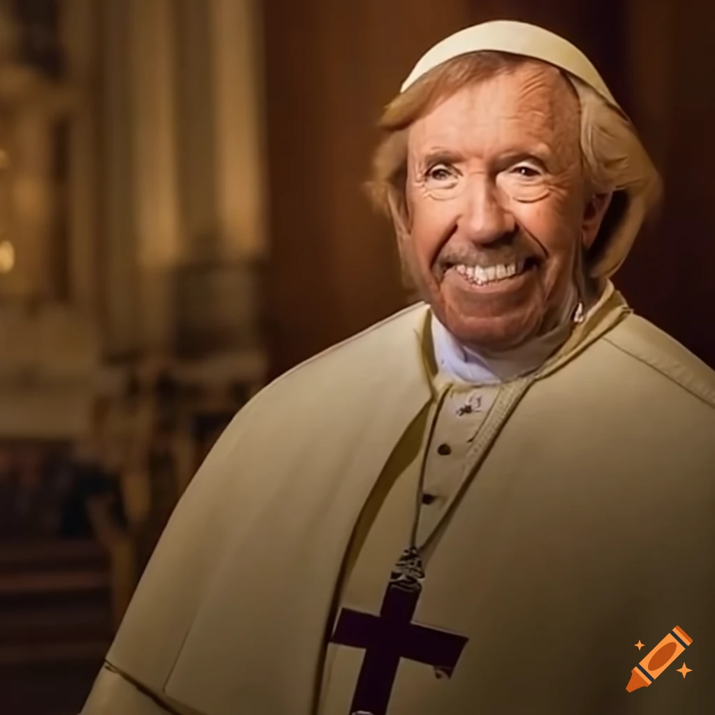 Chuck norris as pope in vatican dome on Craiyon