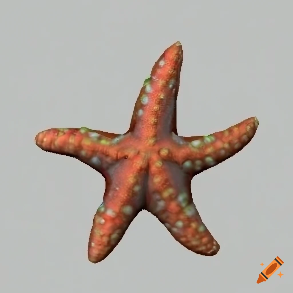 Polygonal 3d starfish in ps1 style, front view on Craiyon