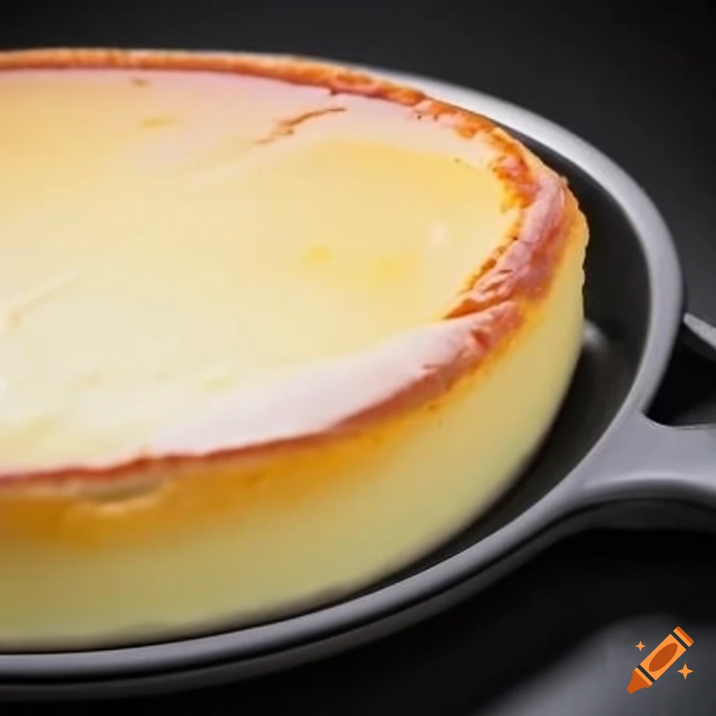 Delicious cheesecake in a frying pan on Craiyon