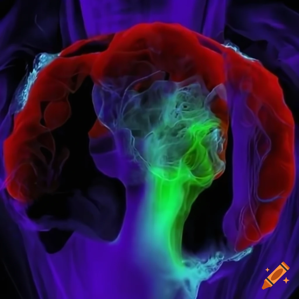 Abstract representation of breathing bodies in digital worlds on Craiyon