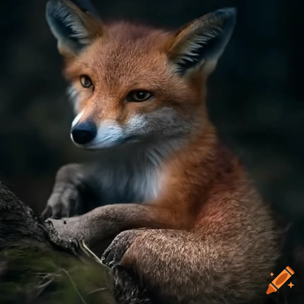 Beautiful mythical creature with features of humans and foxes on Craiyon