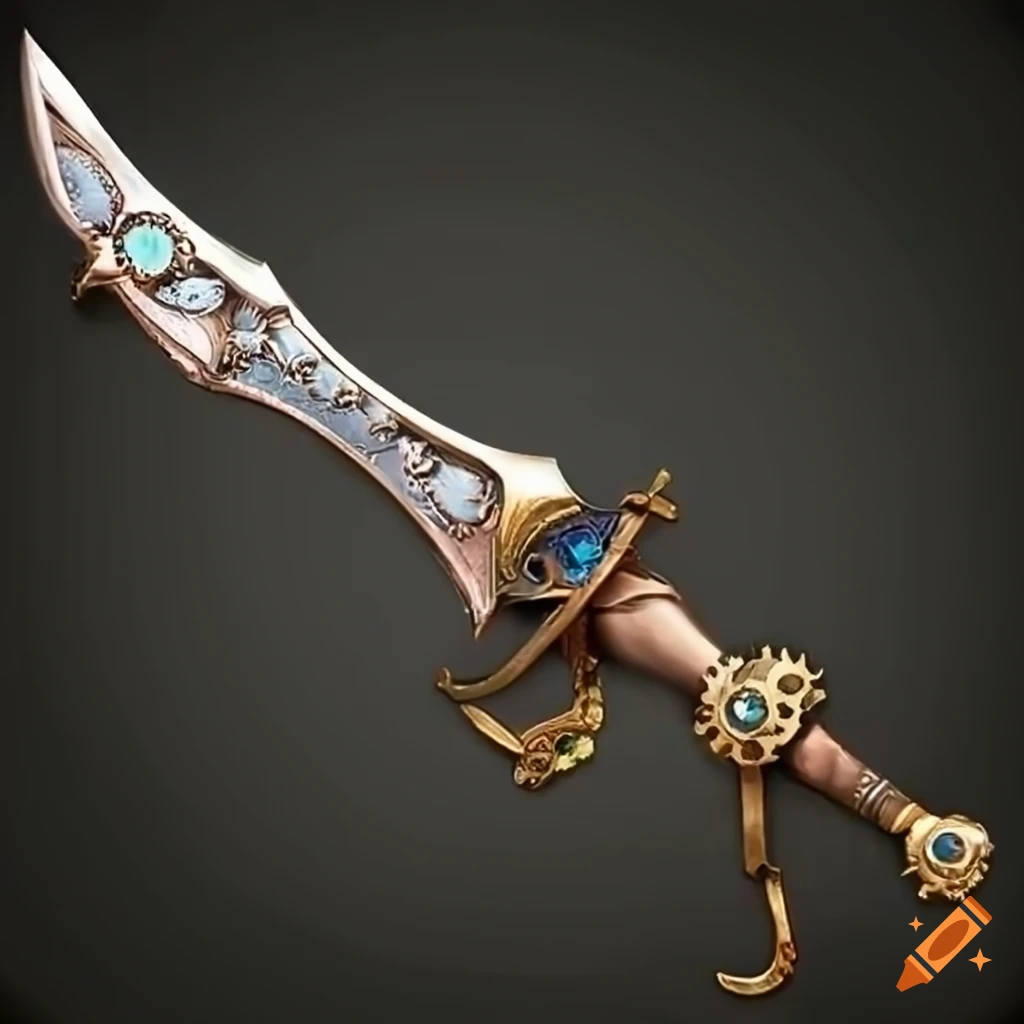 Enchanted steampunk sword for an mmorpg on Craiyon