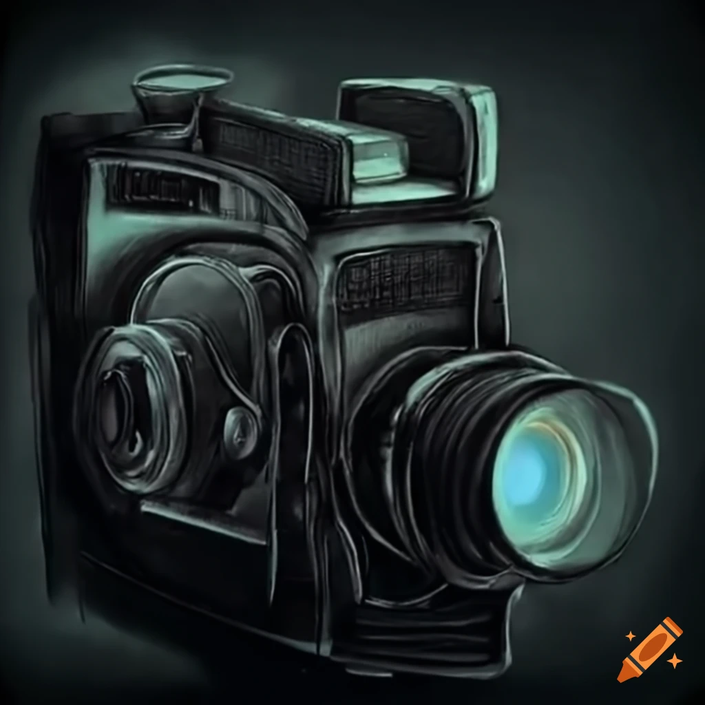 Studio ghibli-style cinema camera design on Craiyon