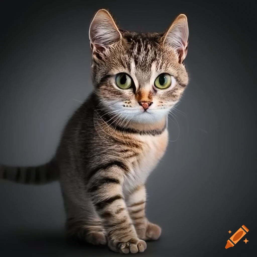 Cute realistic kitty cat on Craiyon