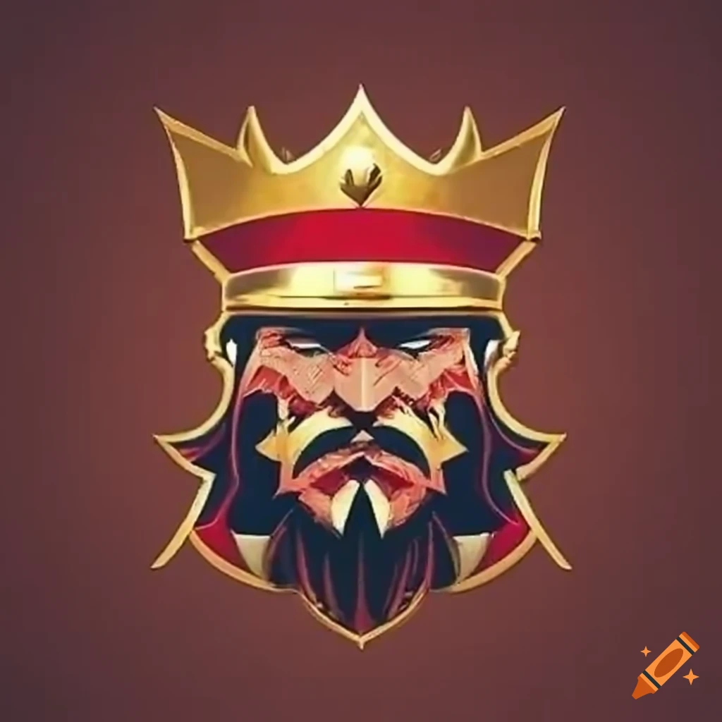 Ulaanbaatar Emperors baseball team logo with elaborate crown in red and ...