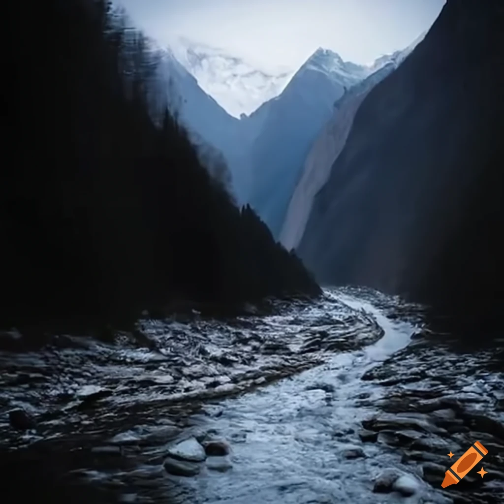 Scenic mountain road with a rapid vehicle on Craiyon