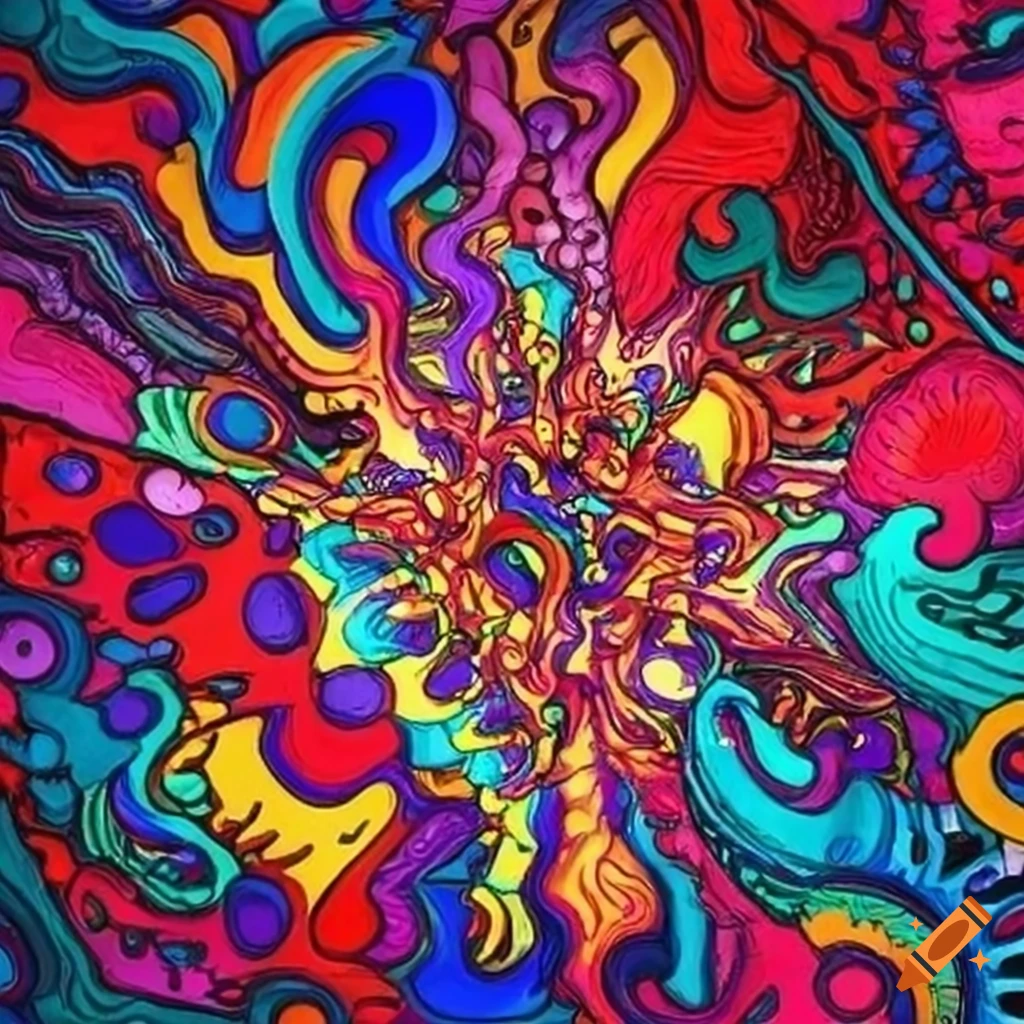 Intricate abstract doodle explosion on Craiyon