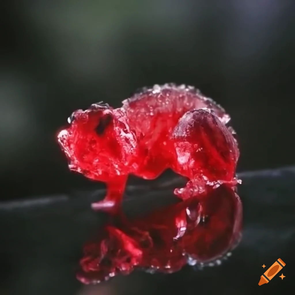 Unknown creature with a red crystal growing from its back on Craiyon
